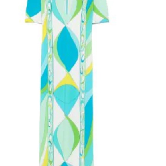 Emilio Pucci | Dresses | Pucci Pesciprint Cutout Maxi Dress | Poshmark